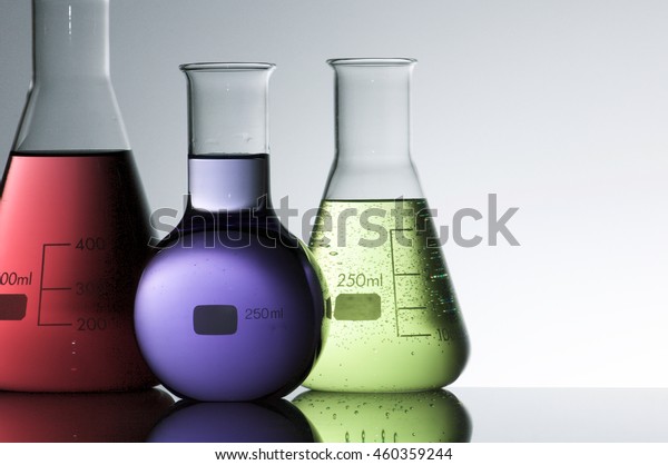 Group Laboratory Flasks Liquid Inside Stock Photo 460359244 | Shutterstock