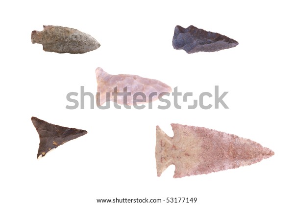 Group Native American Arrowheads Found Eastern Stock Photo (Edit Now ...