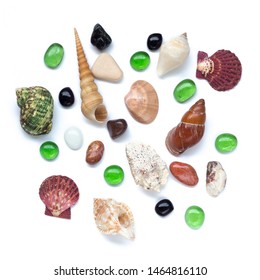 Group Ocean Beach Objects On White Stock Photo (Edit Now) 1464816110