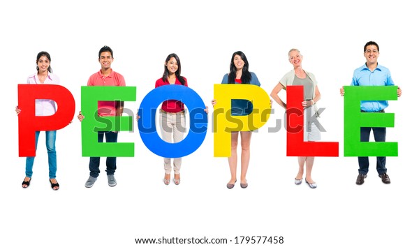 Group People Holding Word People Stock Photo 179577458 | Shutterstock