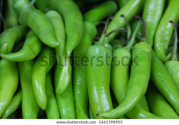Group Pile Stack Fresh Green Chilli Stock Photo 1661398903 | Shutterstock