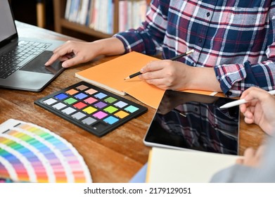 Group Professional Web Developer Graphic Designer Stock Photo ...