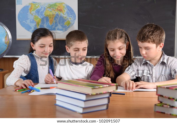 Group Pupils Aged 11 Study Classroom Stock Photo 102091507 | Shutterstock