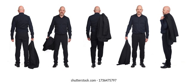 Group Same Man Holding Jacket On Stock Photo 1736475797 | Shutterstock