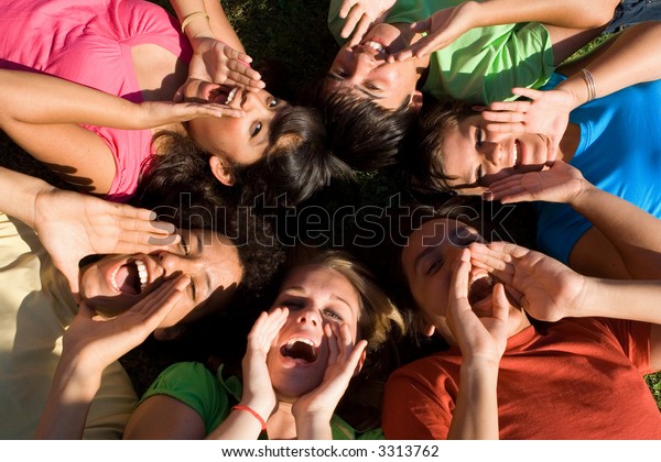 Group Shouting Stock Photo (Edit Now) 3313762
