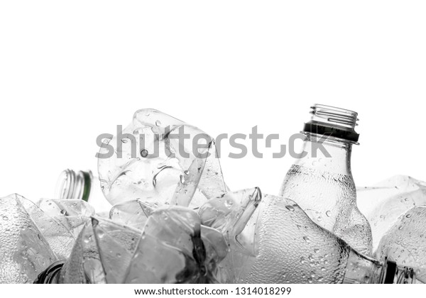 Group Smashed Empty Plastic Bottles Isolated Stock Photo 1314018299 ...
