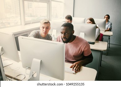 Group Students Look Computer Study Stock Photo (Edit Now) 1049255135