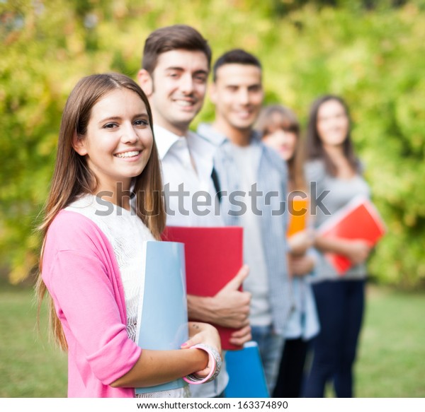 Group Students Row Stock Photo (Edit Now) 163374890