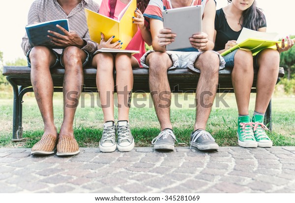 Group Students Studying Outdoor Concept About Stock Photo (Edit Now ...
