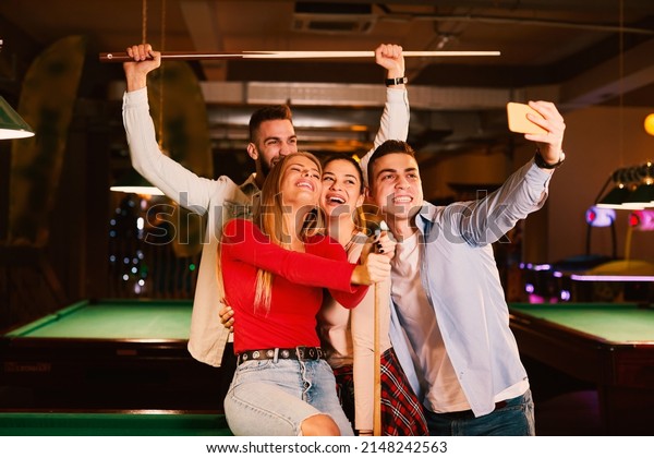 Group Young People Having Fun Night Stock Photo 2148242563 | Shutterstock