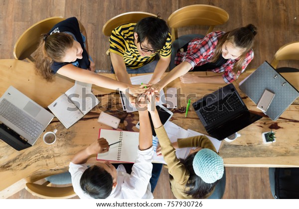 Group Young Students Cooperation Their Academic Stock Photo (Edit Now ... Group Young Students Cooperation Their Academic Stock Photo (Edit Now ...
