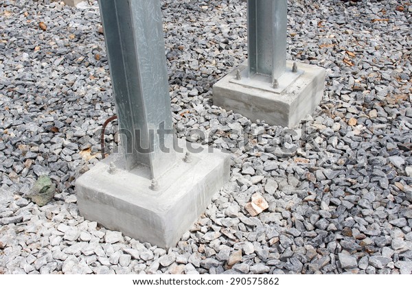 Grouting Base Steel Structure Substation Stock Photo (Edit Now) 290575862