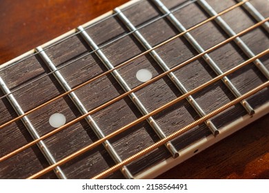 Guitar Neck Stretched Strings Frets Texture Stock Photo 2158564491 ...