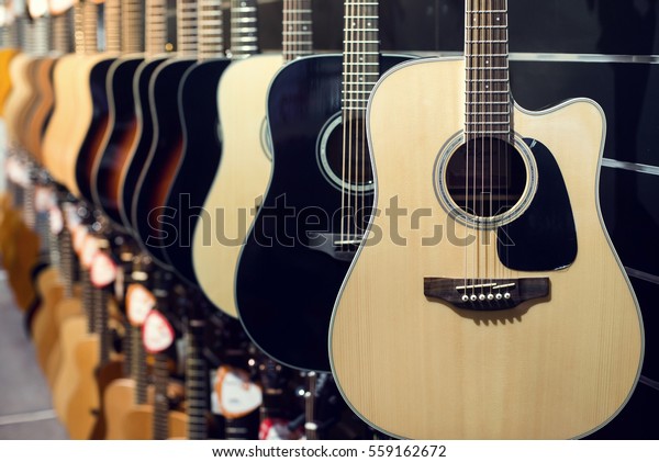 Guitars Row Store Background Stock Photo 559162672 | Shutterstock