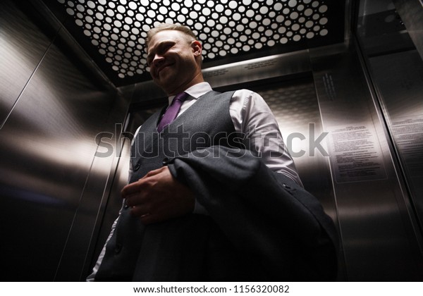 Guy Classic Suit Guy Elevator Stock Photo 1156320082 | Shutterstock