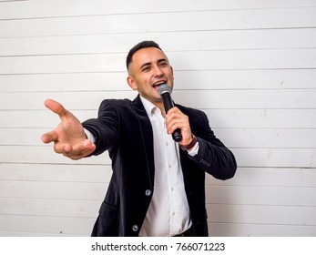Guy Microphone Stock Photo 766071223 | Shutterstock