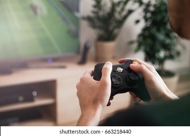 Guy Playing On Console Stock Photo 663218446 | Shutterstock
