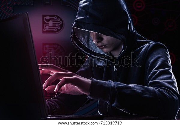 Hacker Bitcoin Security Password Hacking Bit Stock Photo (Edit Now ...