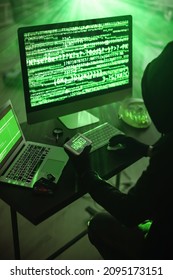 Hacker Using Computers Dark Room Stock Photo 2095173151 | Shutterstock