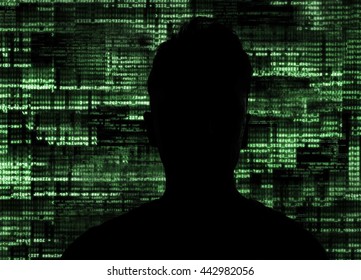 Hacker Work Graphic User Interface Around Foto Stok 551667187 ...