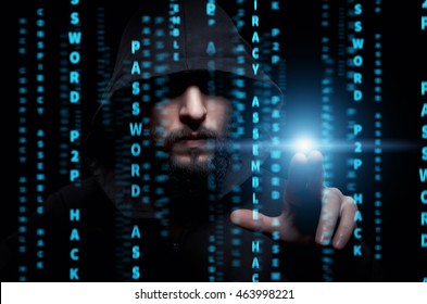 Hacker Work Graphic User Interface Around Foto stock 463998221 ...