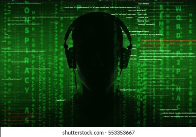 Hacker Work Graphic User Interface Around Stock Photo (Edit Now) 553353667