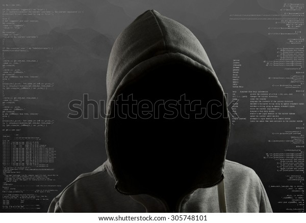 Hacker Work Graphic User Interface Around Stock Photo (Edit Now) 305748101