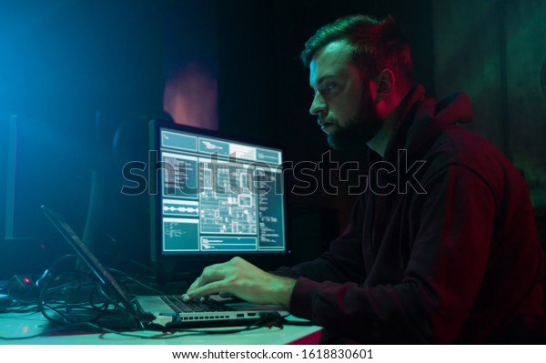 Hackers Breaking Server Using Multiple Computers Stock Photo (Edit Now ...