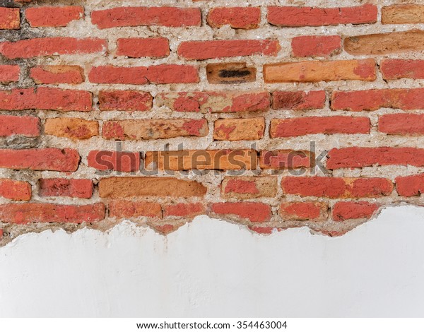 Half Brick Wall Stock Photo (Edit Now) 354463004