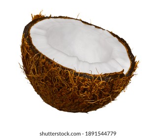 Half Coconut Shell Side View Isolated Stock Photo 1891544779 | Shutterstock