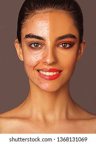 13,350 Half Face Make Images, Stock Photos & Vectors | Shutterstock