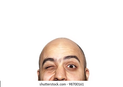 Half Face Expression Looking On White Stock Photo 98700161 | Shutterstock