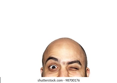 Half Funny Face Big Eyes Expression Stock Photo (Edit Now) 98700173