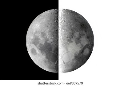Vector Realistic Moon Last Quarter Phase Stock Vector (Royalty Free ...
