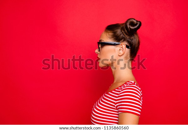 Halffaced Side Profile View Portrait Serious Stock Photo 1135860560 ... Halffaced Side Profile View Portrait Serious Stock Photo 1135860560 ...