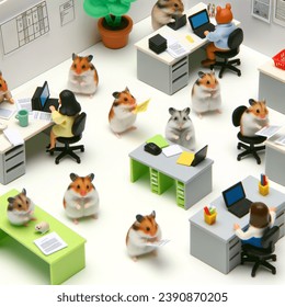 Hamsters Run Marathons Sportswear Rabbits Wear AI-generated image ...