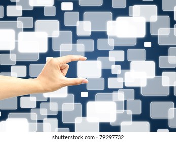 Hand Catch Touchscreen Stock Photo 79297732 | Shutterstock