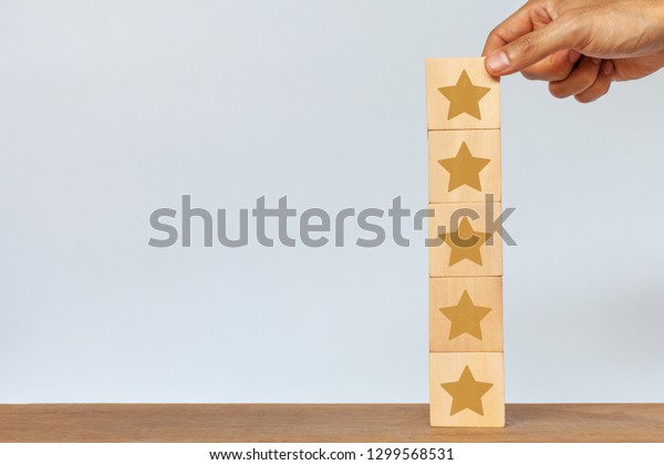 Hand Client Giving Five Star Rating Stock Photo 1299568531 | Shutterstock