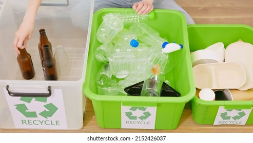 Hand Close Kid Sorting Garbage Home Stock Photo 2152426037 | Shutterstock