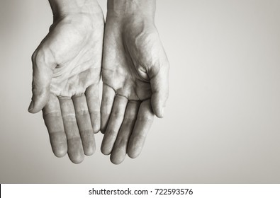 Hand Closeup Empty Palms Stock Photo 722593576 | Shutterstock