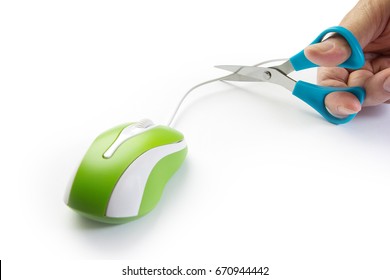 Hand Cut Computer Mouse Cable Stock Photo 670944442 | Shutterstock