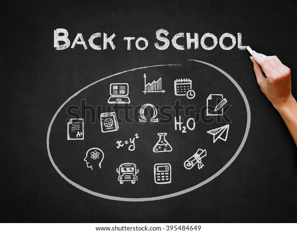 Hand Drawing Back School Theme Stock Photo 395484649 | Shutterstock