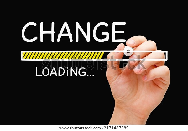 Hand Drawing Change Management Loading Bar Foto stock 2171487389 ...