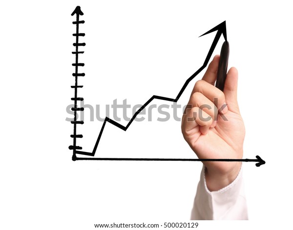 Hand Drawing Chart Show Stock Photo 500020129 | Shutterstock