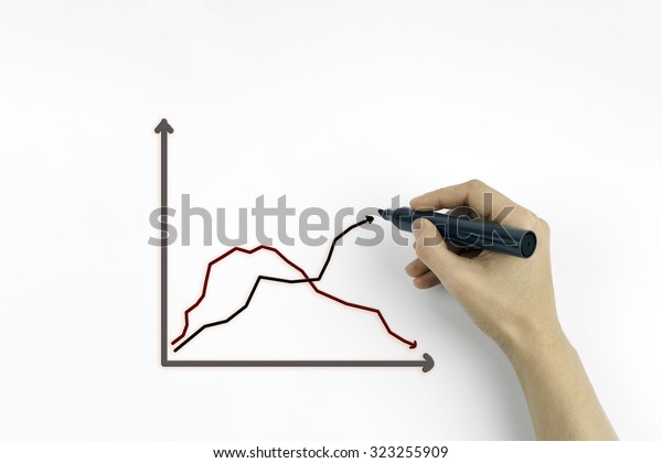 Hand Drawing Graph Stock Photo (Edit Now) 323255909