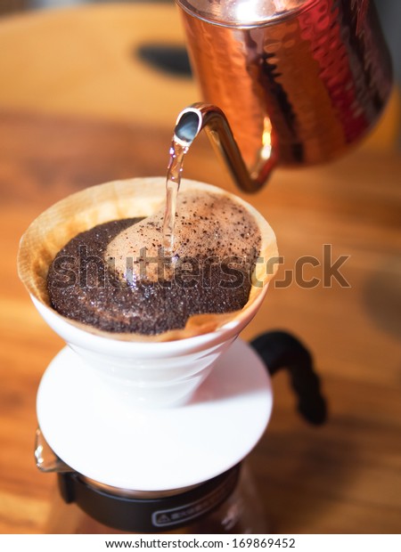 Hand Drip Coffee Stock Photo (Edit Now) 169869452
