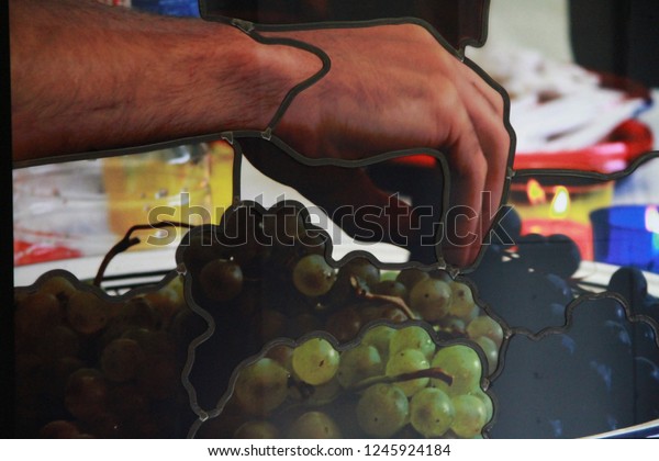 Hand Grape Stock Photo 1245924184 | Shutterstock