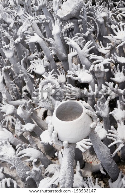 Hand Hell Buddhist Architecture Front Buddhist Stock Photo 153533147 ...
