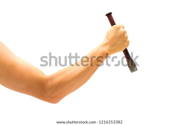 Hand Holding Chisel Stock Photo 1216353382 | Shutterstock