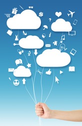 Cloud icon technology symbol (PSD), a Photo by rawpixel
